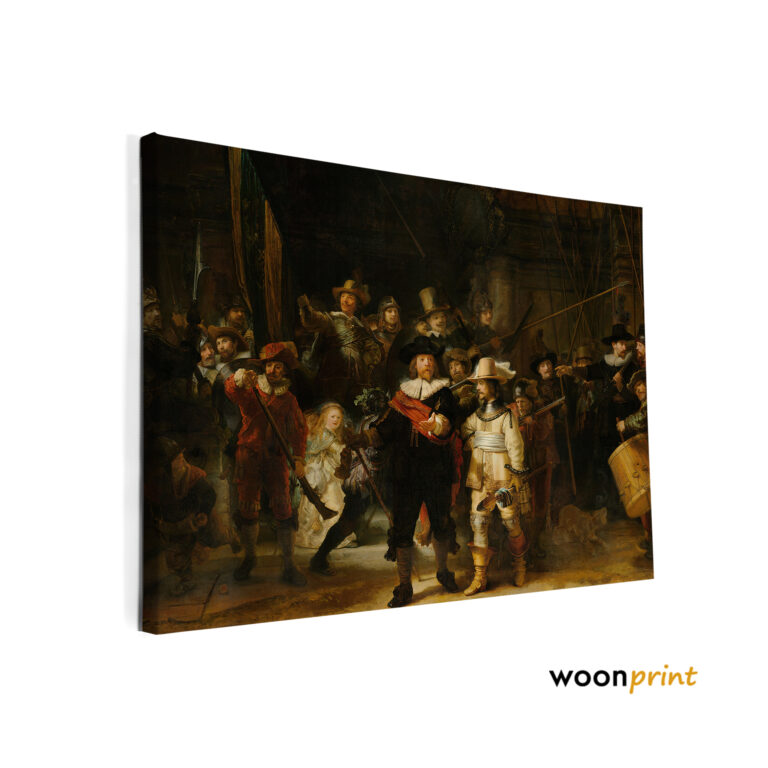 De Nachtwacht op Canvas Rembrandt van Rijn - Woonprint
